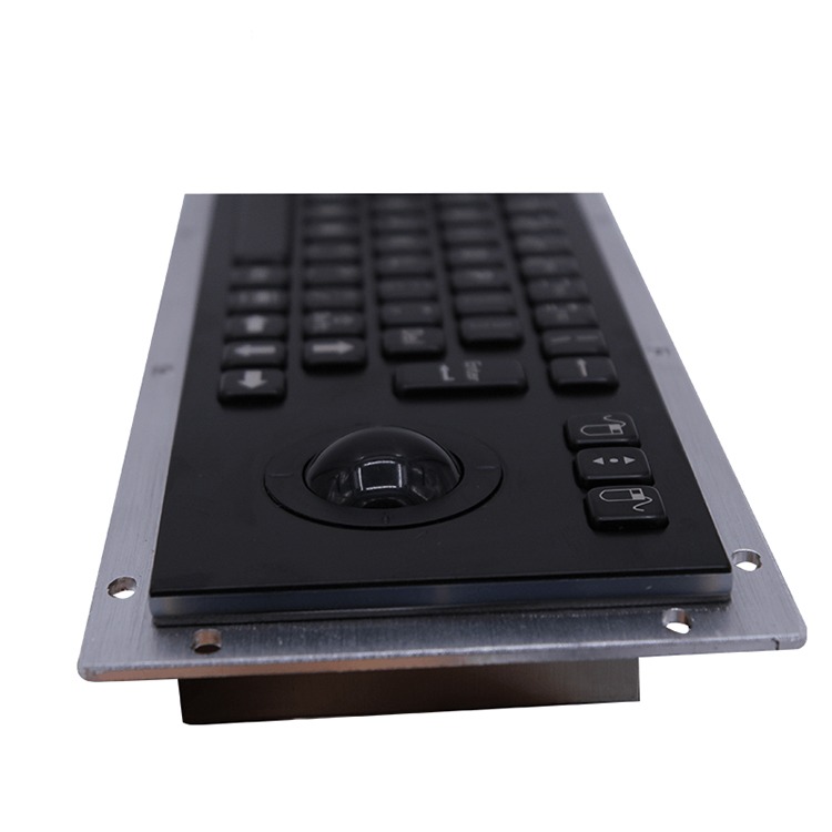 RKB-8635G-B Black Panel Mount Stainless Steel Rugged Keyboard