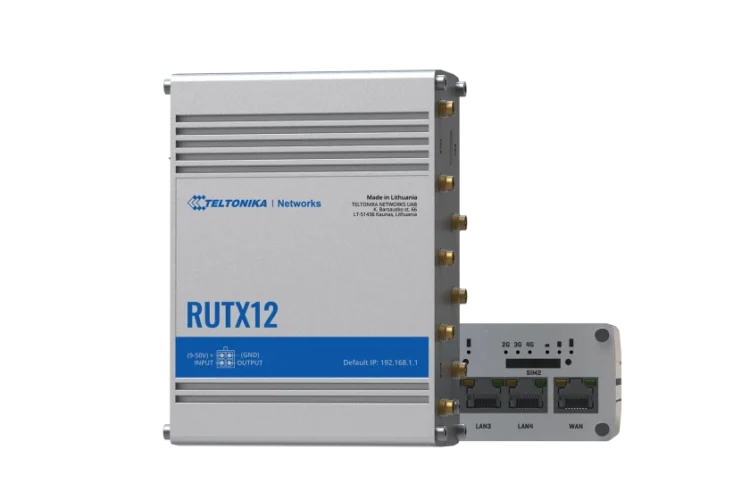 RUTX12 Teltonika Dual Lte Cat 6 Industrial Cellular Router